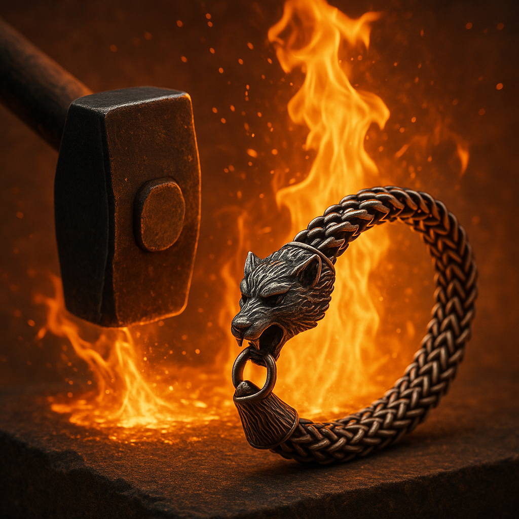 Fenrir Wolf – Wikingerarmband – EMBERON